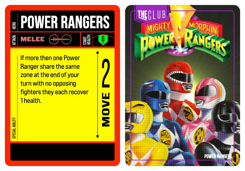 The Unmatched Club | Fan Deck - POWER RANGERS