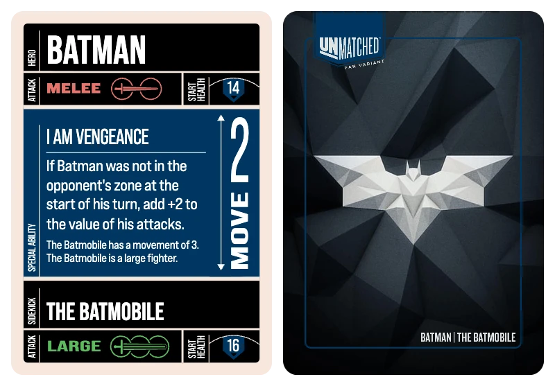 The Unmatched Club | Fan Deck - Batman