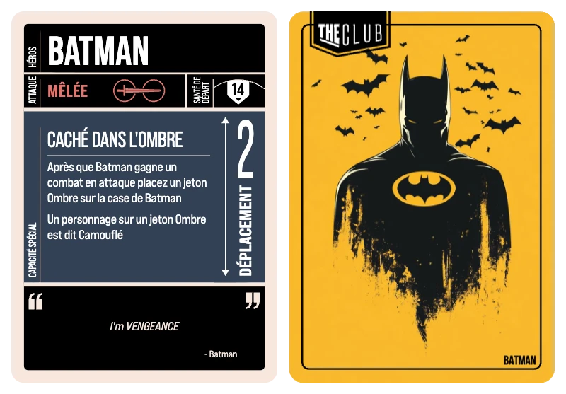 The Unmatched Club | Fan Deck - Batman