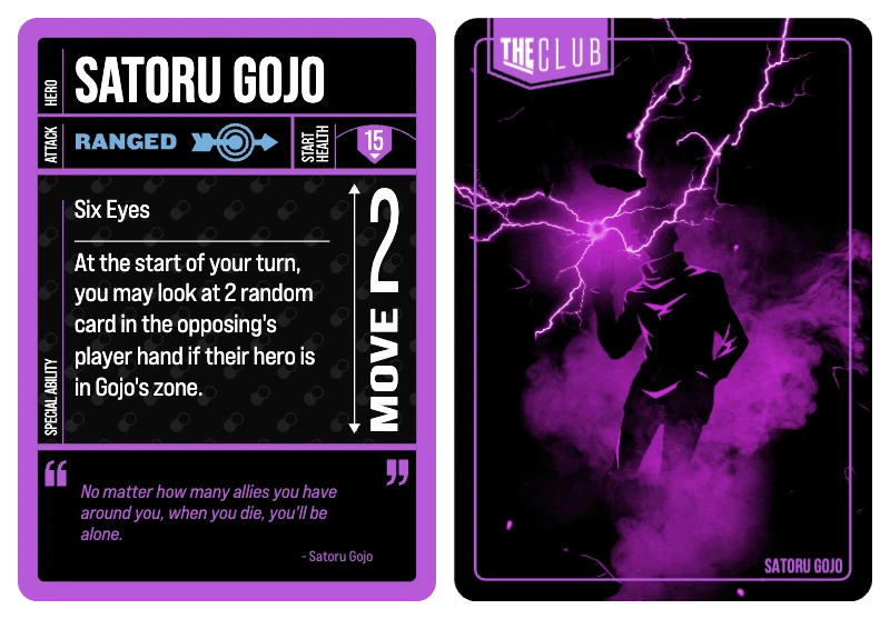 The Unmatched Club | Fan Deck - Satoru Gojo